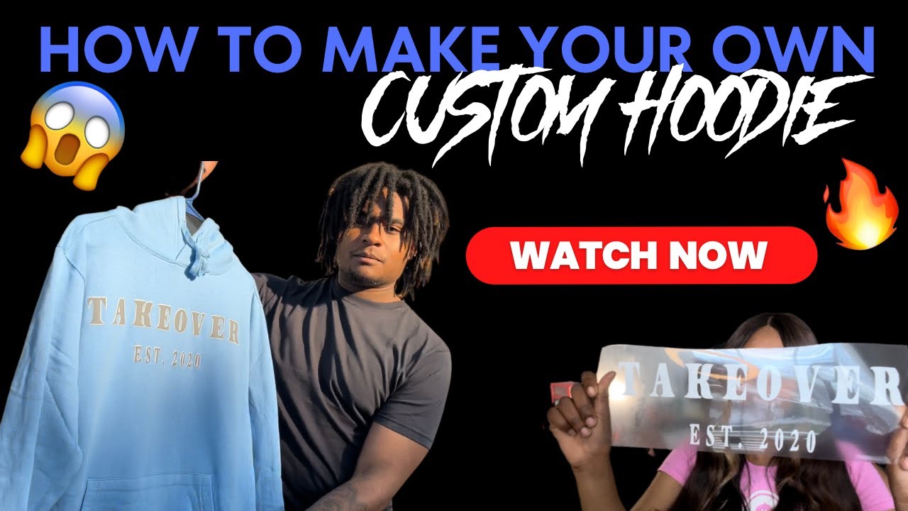 HOW TO MAKE YOUR OWN CUSTOM HOODIE | SPECIAL 3D PUFF!👀 - YouTube