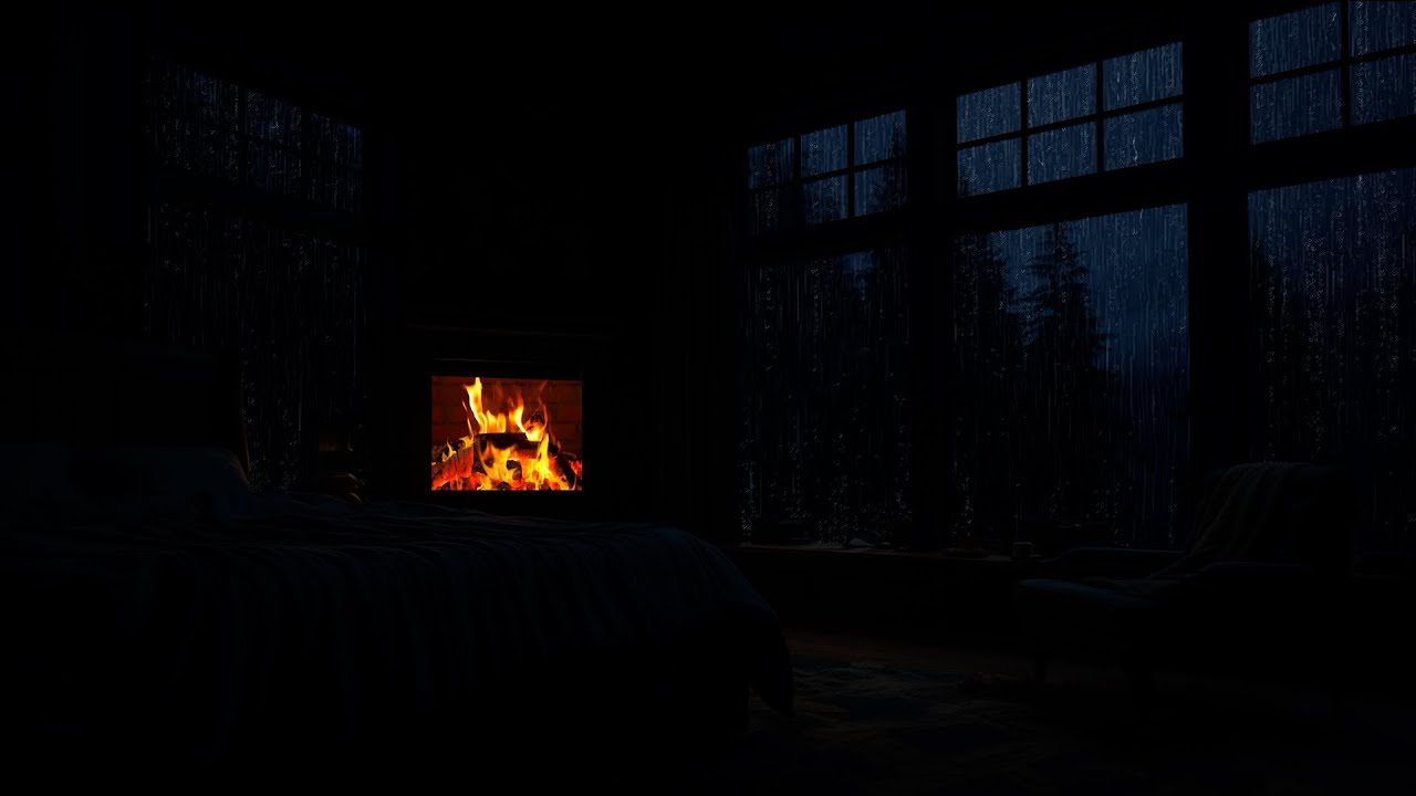 Fireside Fantasy: Rain Patters on the Windowpane & a Crackling ...