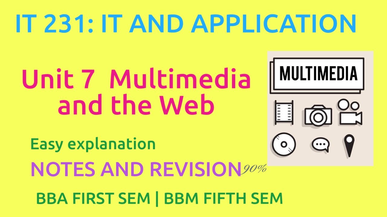 unit 7 multimedia and the web |It and application |BBA FIRST BBM FIFTH ...