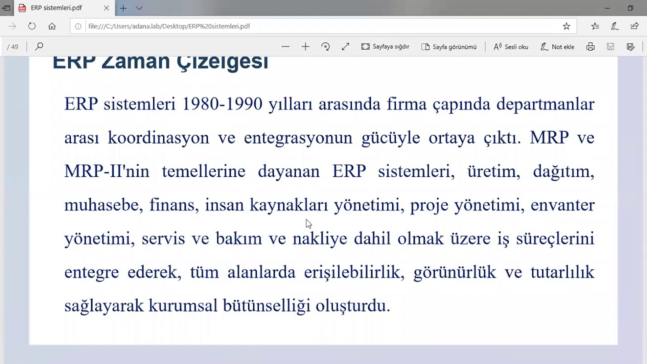 WEBINAR- ERP SİSTEMLERİ MMO Adana Şube webinar/online - YouTube