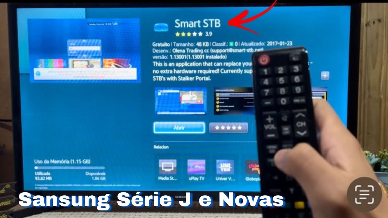 Como instalar configurar SMART STB smart Samsung (SÉRIE J e NOVAS ...