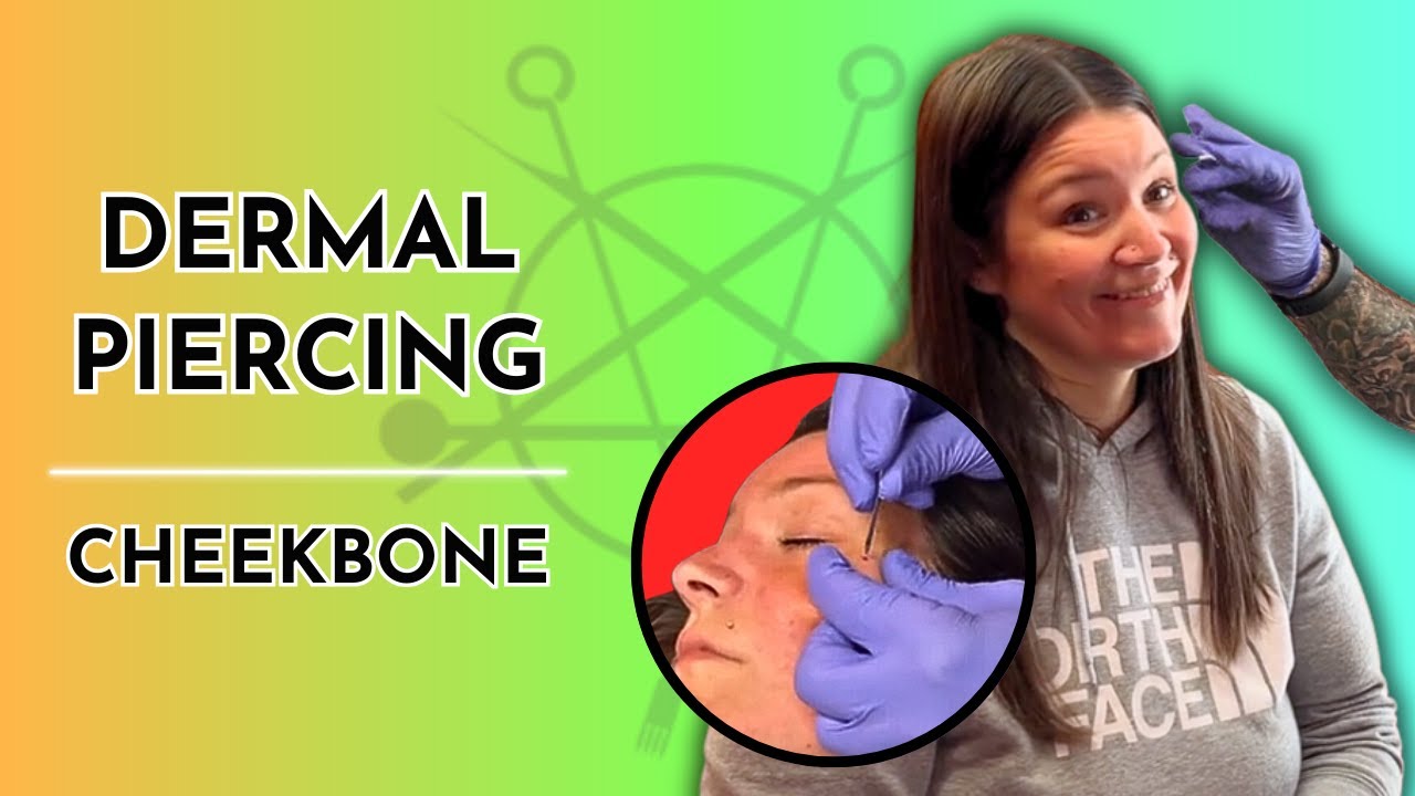 Dermal Piercing | Cheekbone (CZ Gem) 💎 - YouTube