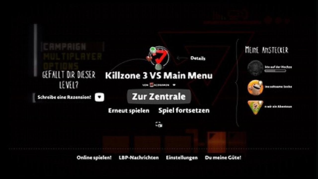LittleBigPlanet™3 - Killzone 3 VS Main Menu by ACDRAMON - YouTube