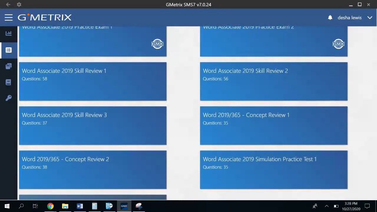 Beginning A New Test/Training In Gmetrix - YouTube