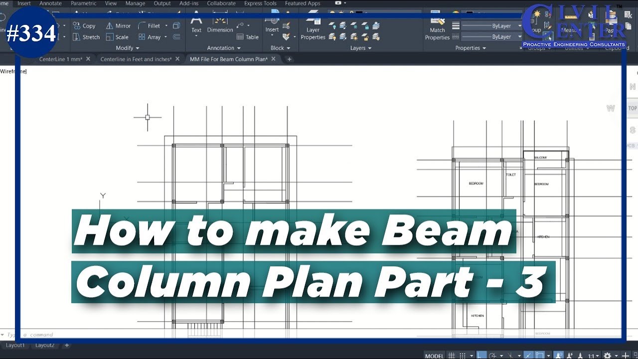 How to make a Beam Column Plan Part 3 - YouTube