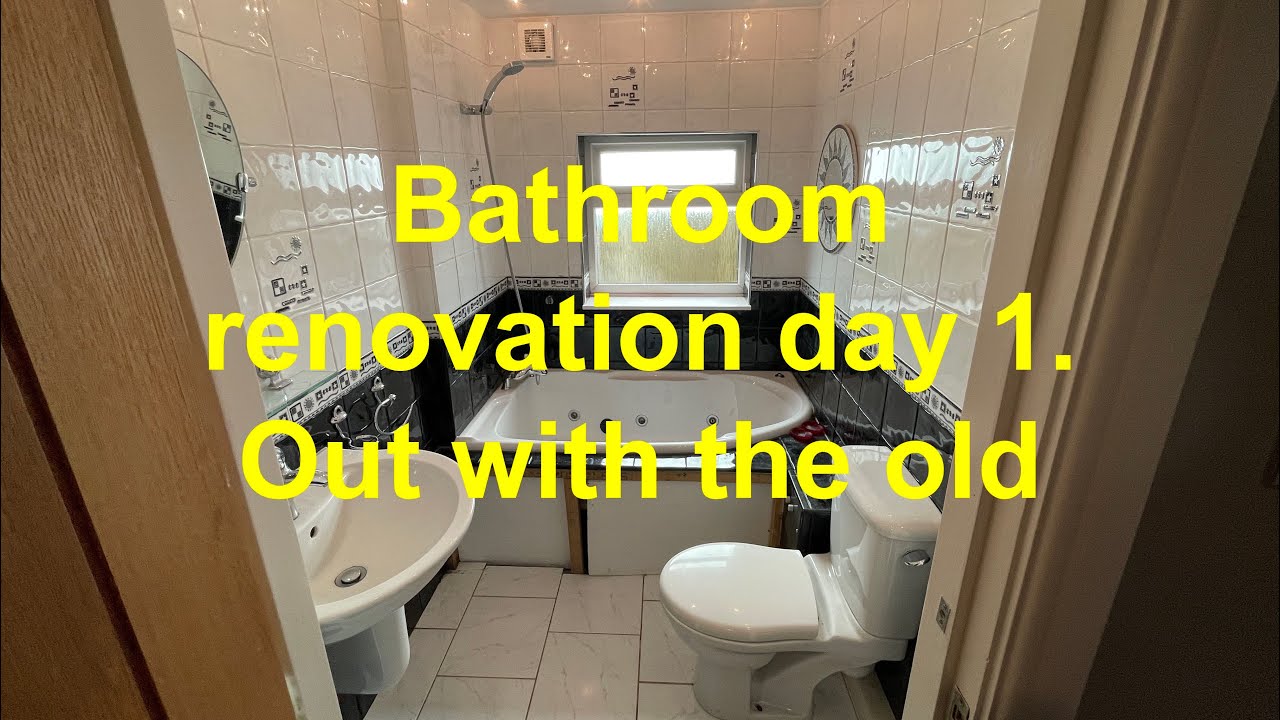 Bathroom renovation day 1, Demolition day - YouTube