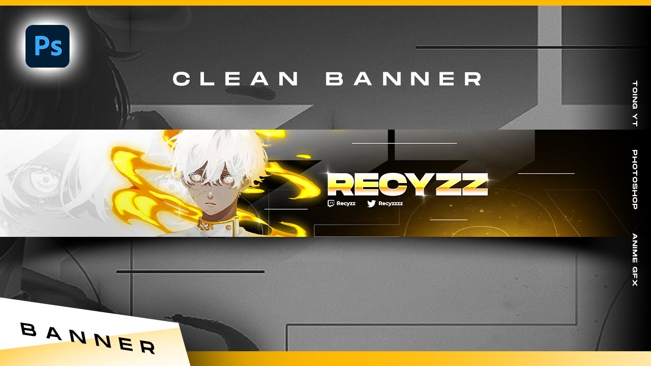 Cool Anime Banner for Youtube Tutorial Photoshop - YouTube