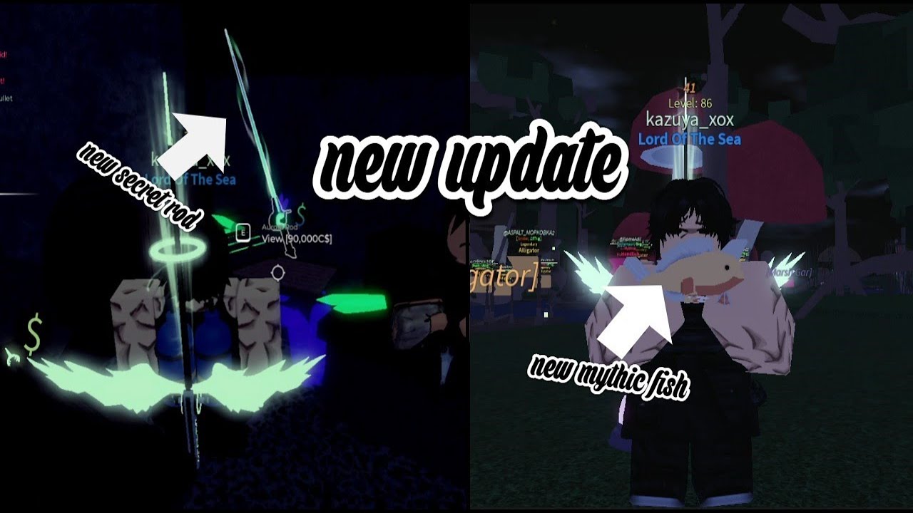 fisch roblox new secret rod + new mythic fish showcase - YouTube
