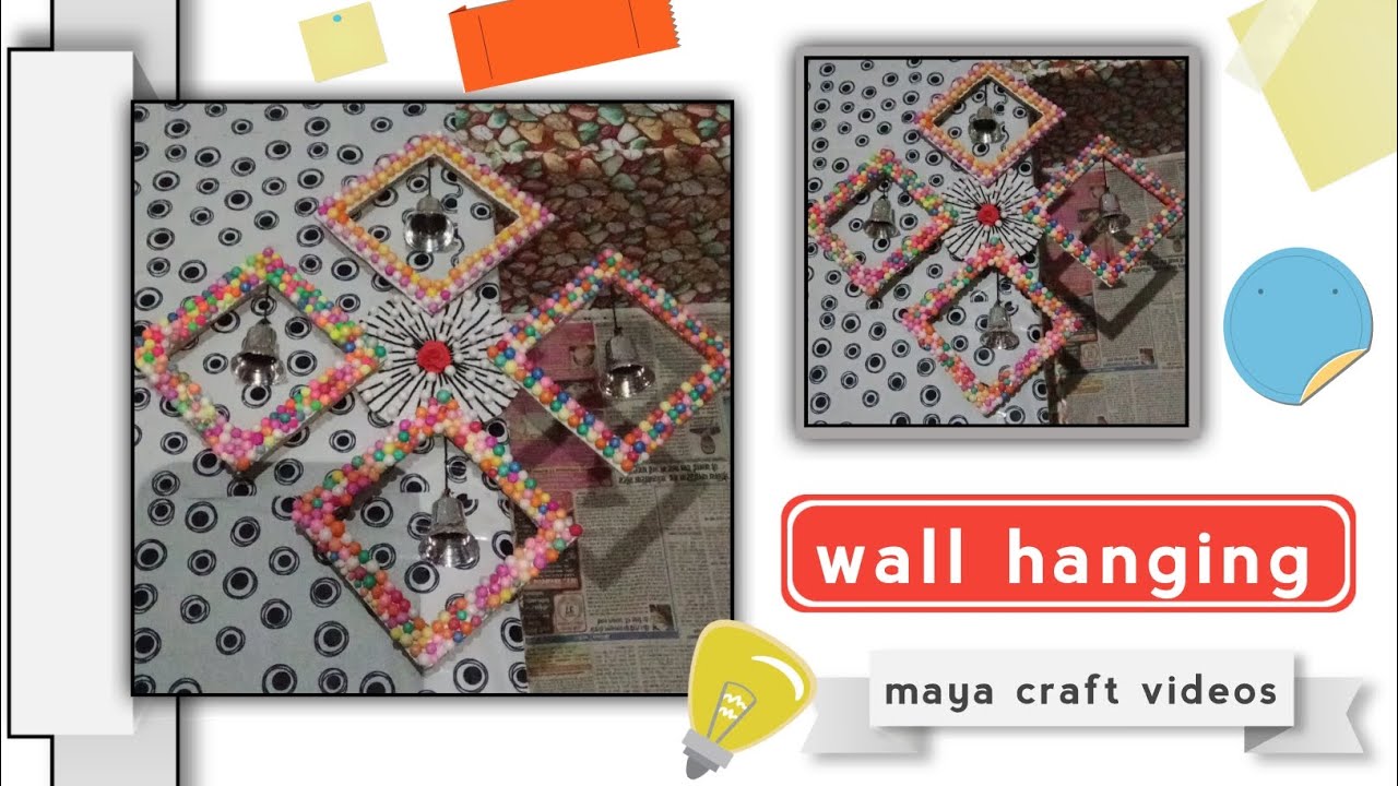 DIY Craft Unique And Beautiful Wall Hanging | Simple And Easy Craft ...