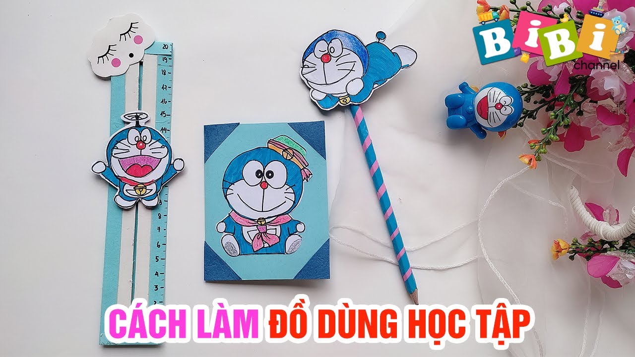 CÁCH LÀM ĐỒ DÙNG HỌC TẬP DOREMON - how to make doraemon school supplies ...