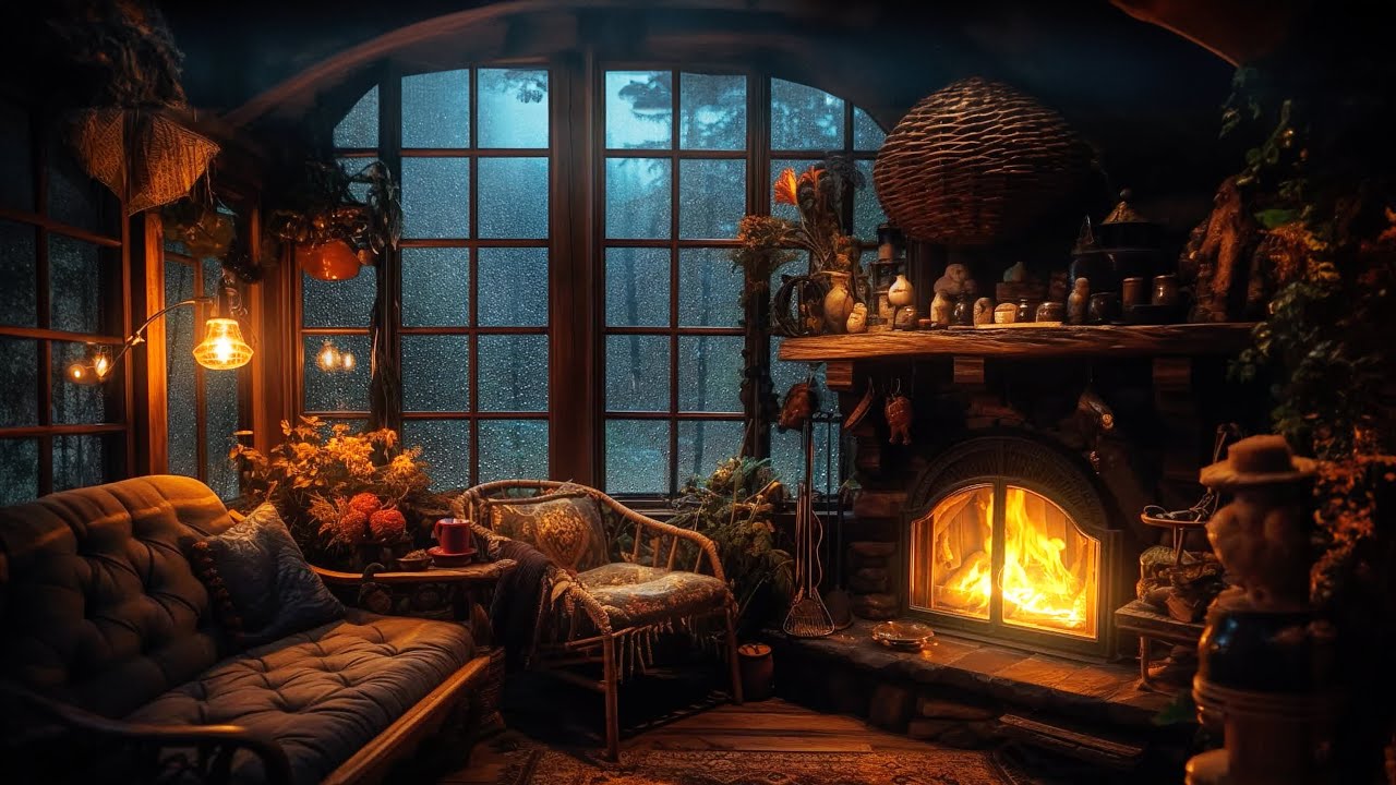 Soft Rain Falling in the Forest — Cozy Cabin 8 hours (no ads 😴) - YouTube