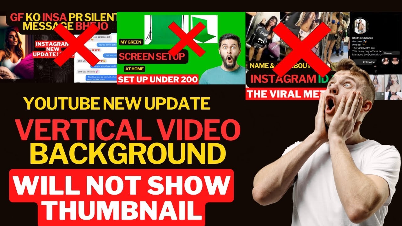 Youtube new update: vertical video background will not show thumbnail ...