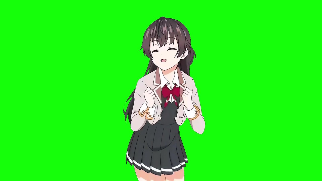 【Yuki Suou】Green Screen Anime Girl - Matta Matta【Roshidere】GB素材 No 77 ...