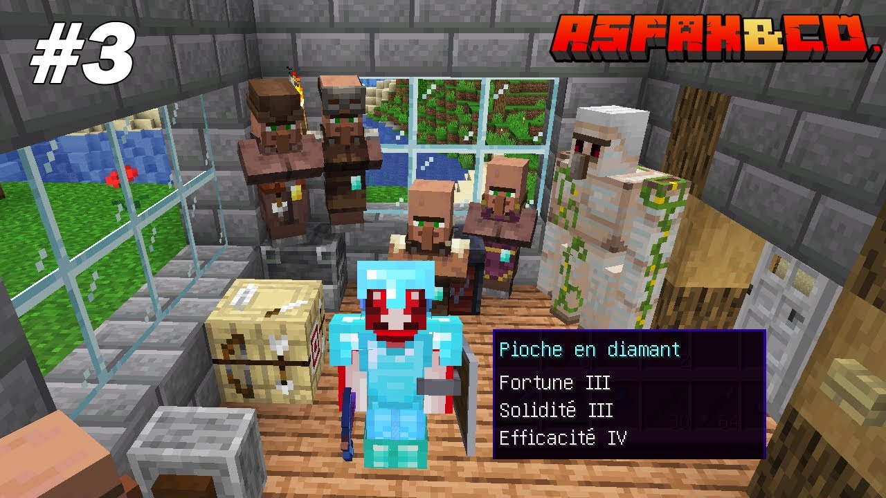 On part miner du diamant avec Fortune 3 ! Minecraft Asfax&Co 3 - YouTube