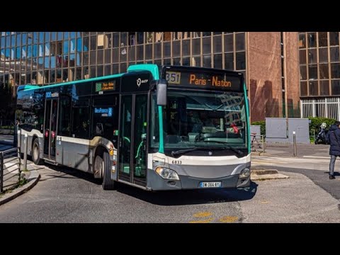 Bus 351: Nation-Trône, Gallieni Métro en Mercedes Benz Citaro C2 RATP ...