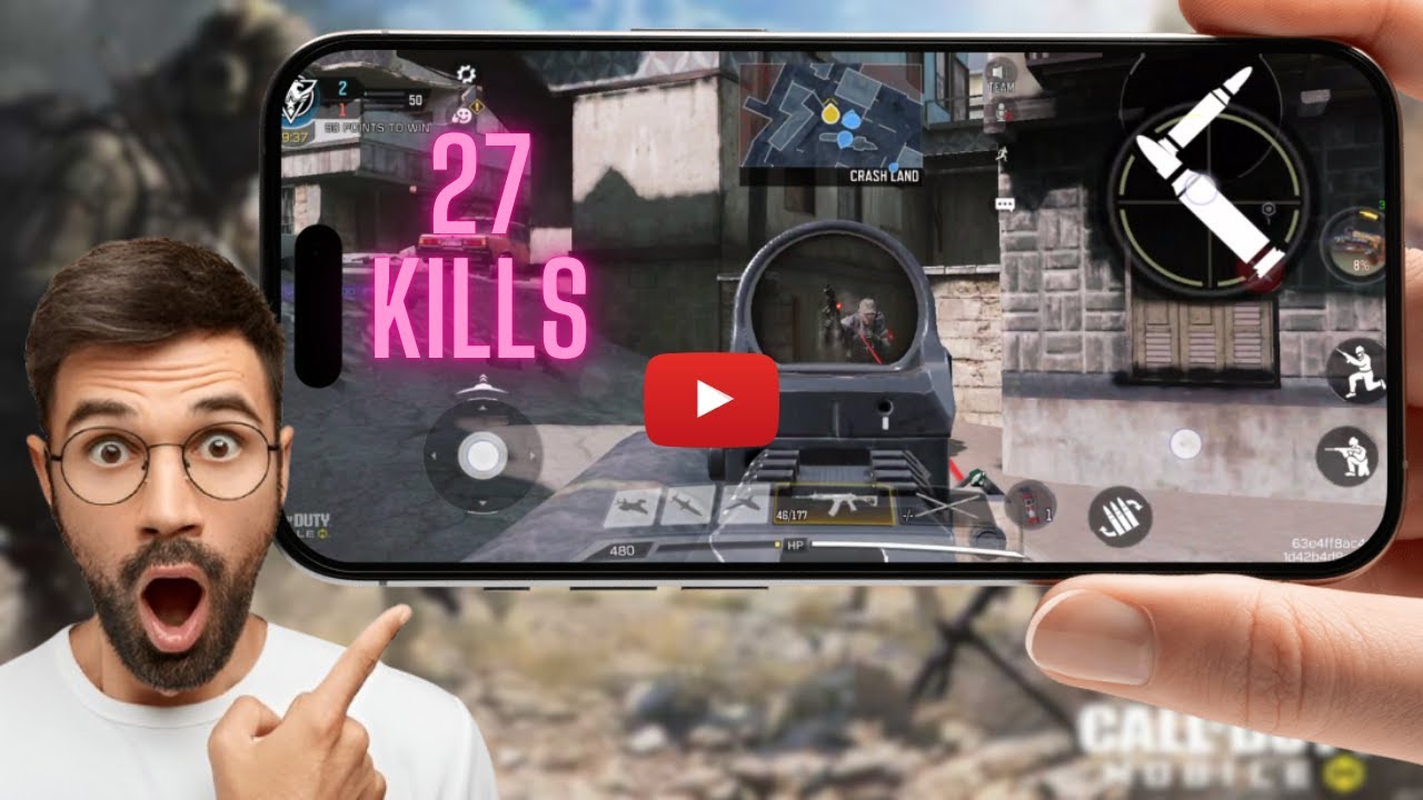 🔴COD Mobile Multiplayer 27 kills Intense Headshot -Call of Duty Mobile Three Finger Gameplay ...