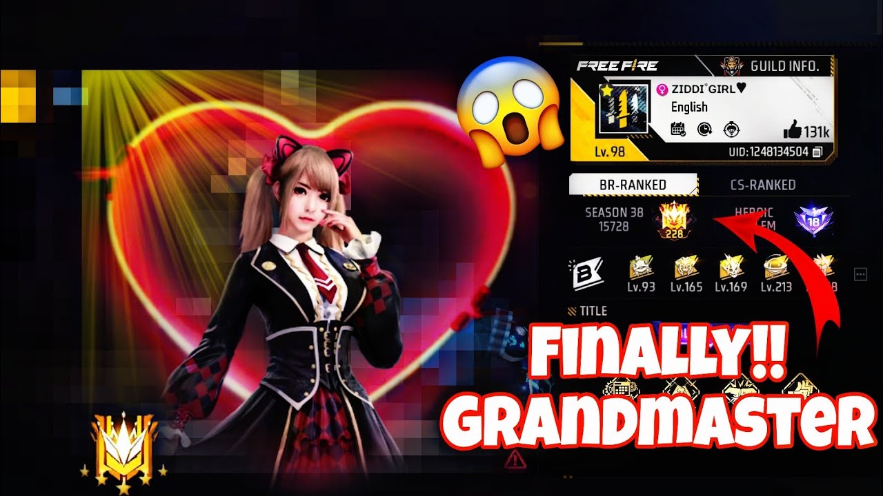 TOP 1 GIRL GAME PLAY IN HARD GRAND MASTER LOBBY😱😰 @ziddigirlff100 # ...