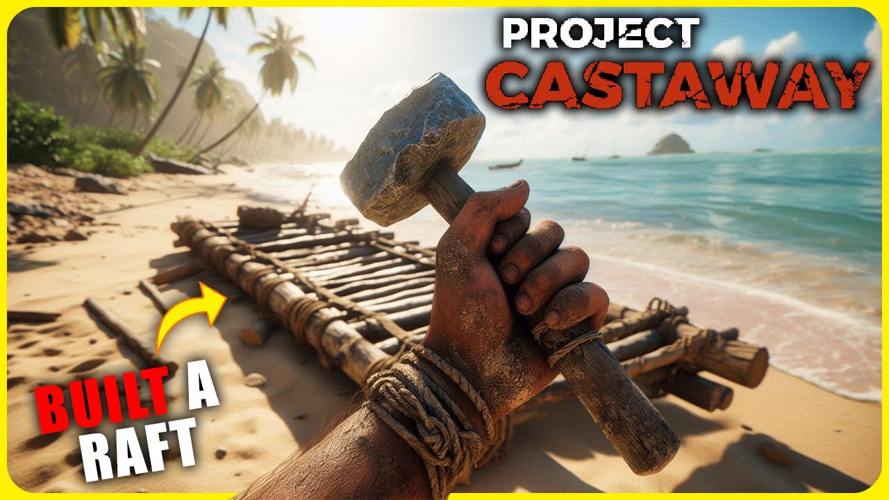 I made a Small Raft in PROJECT CASTAWAY MALAYALAM - YouTube