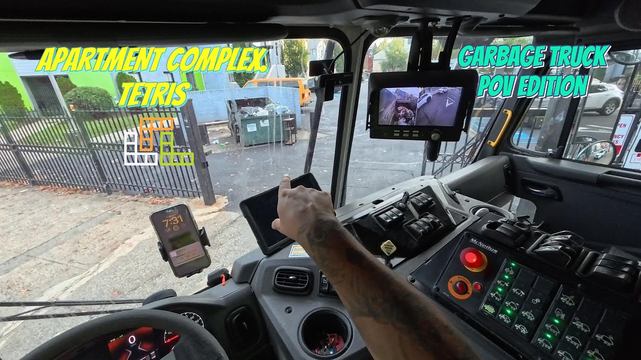 Apartment complex Tetris: Garbage Truck Edition #2 - YouTube