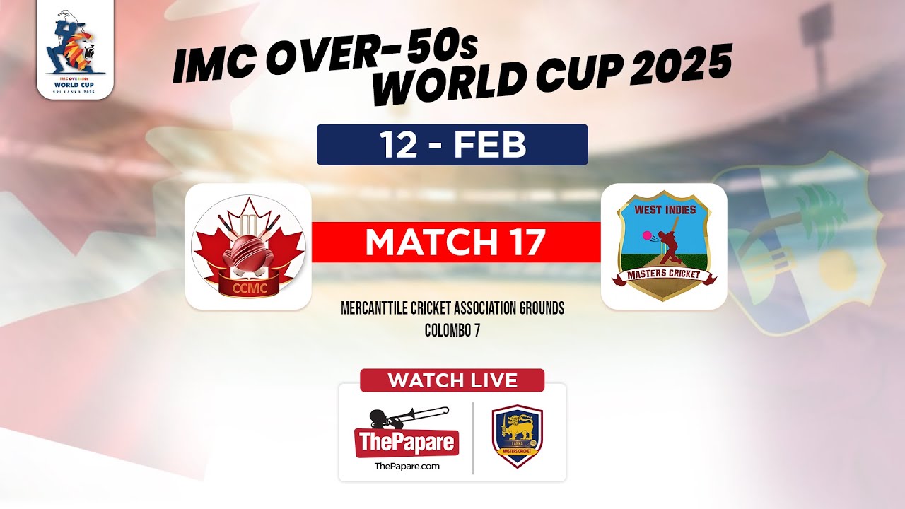Canada vs West Indies - IMC Over-50s World Cup 2025 - YouTube