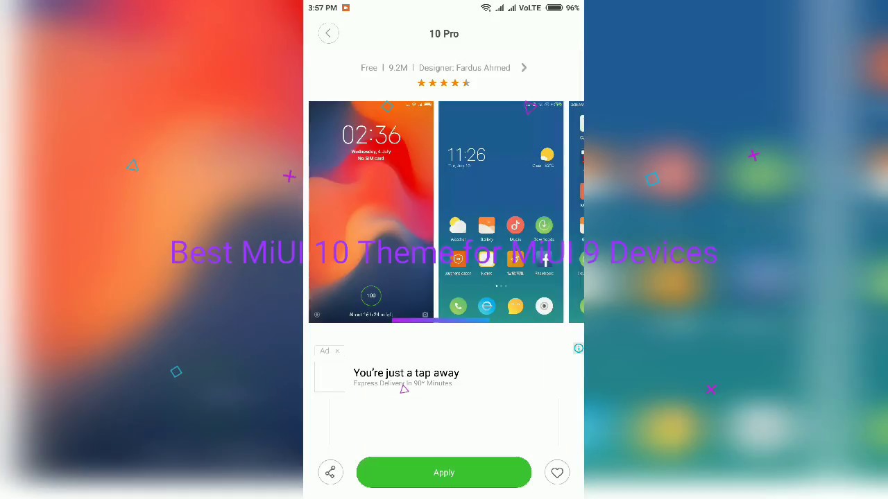 MiUI 10 Theme for all MiUI 9 Users - YouTube