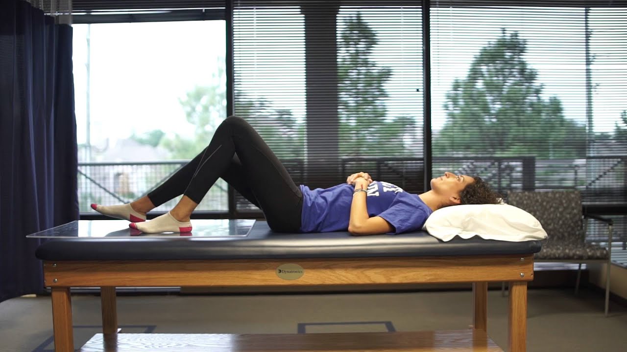 Back Stabilization Exercise Heel Slide With Bracing | Houston Texas ...