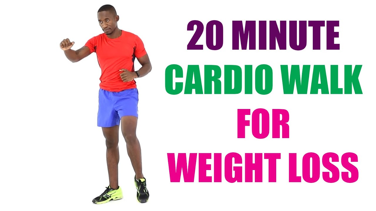 20 Minute Cardio Walk for Weight Loss at Home - YouTube