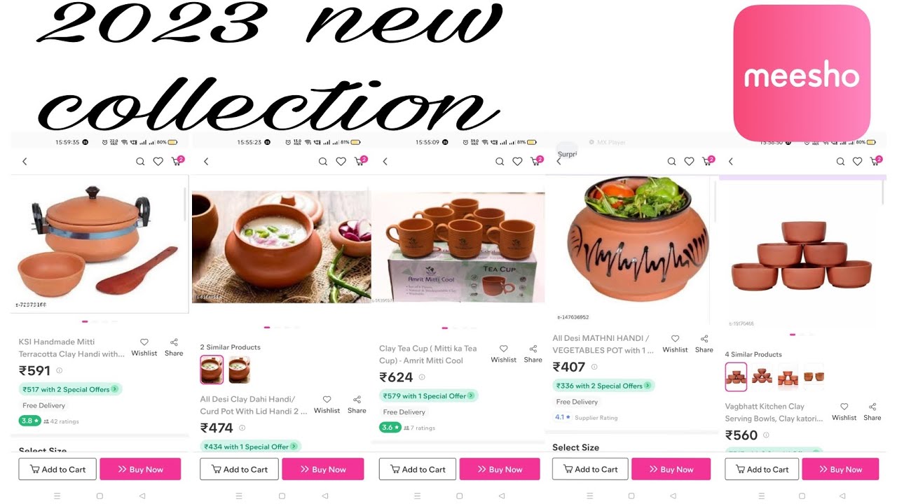 2023 New Collection | Mitti utensils | Meesho | Mitti handi | - YouTube