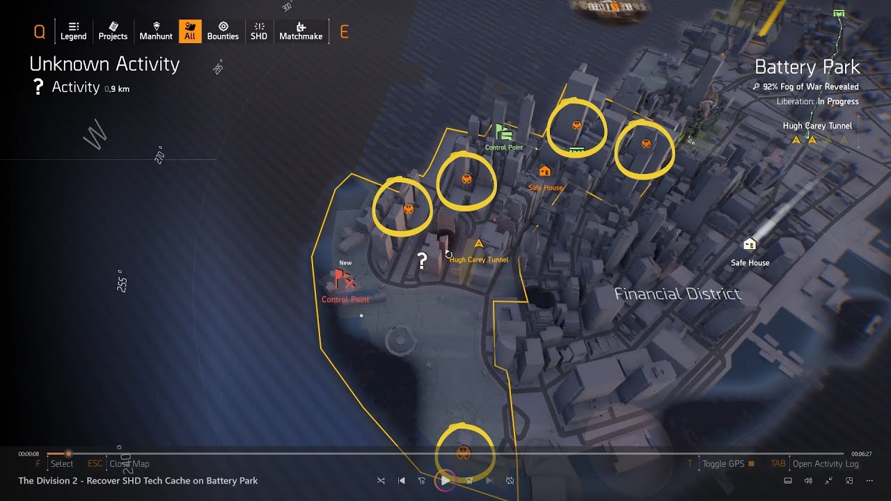 The Division 2 - Recover SHD Tech Cache on Battery Park - YouTube