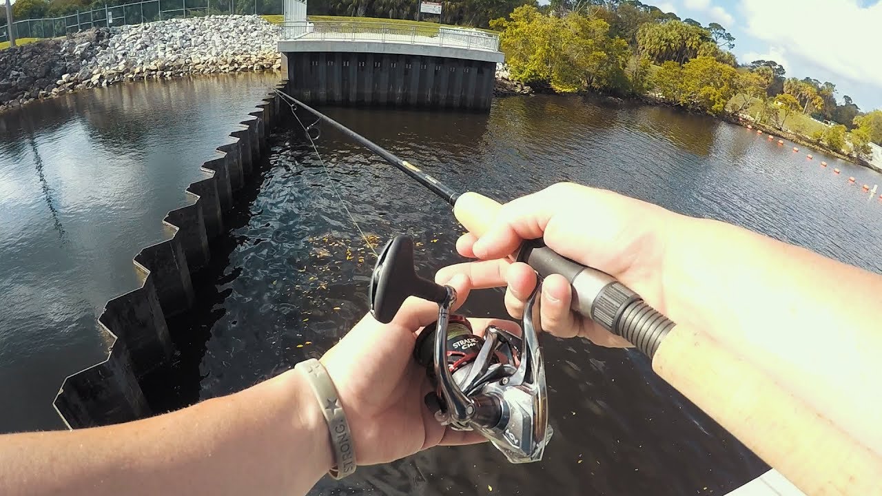 First Time EVER Fishing A Florida Spillway (Crazy Catch) - YouTube