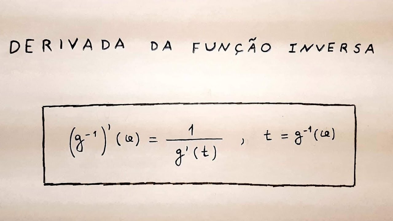 Derivada da função inversa. Exemplos! - YouTube