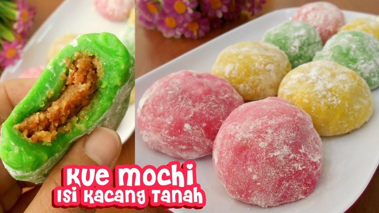 CARA MEMBUAT KUE MOCHI ISI KACANG - YouTube