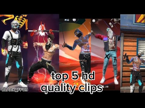 Free Fire😈Top 5 Emotes Clip🔥For Editing ( No Copyright) Free To Use ️(G ...