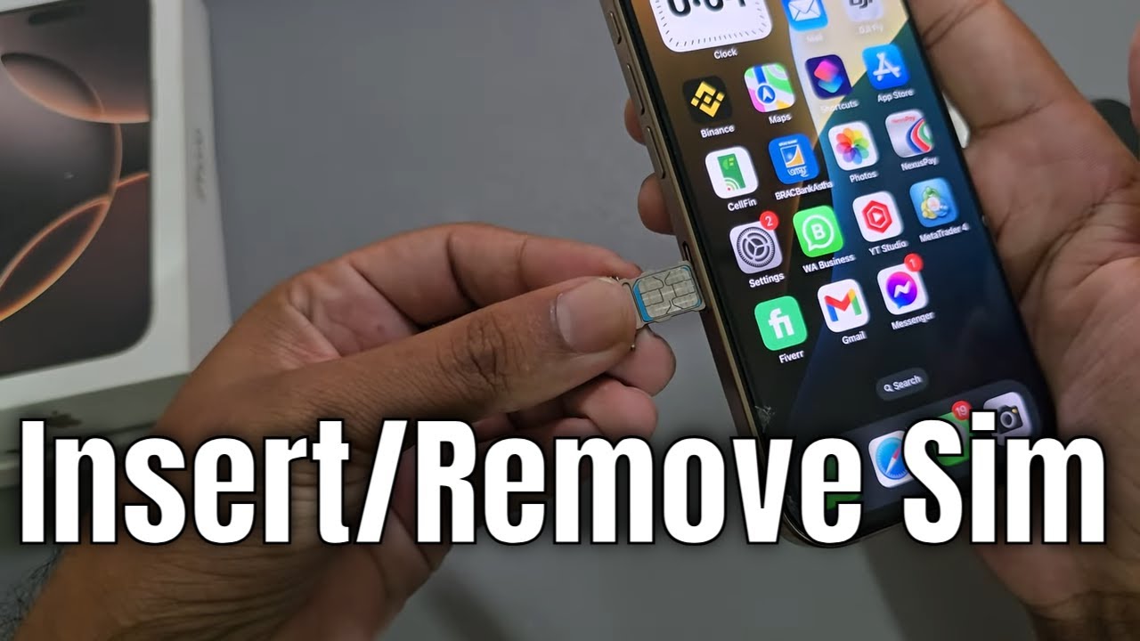 iPhone 16/Pro/Max: How to insert/remove sim card iPhone - YouTube