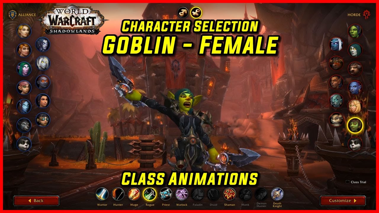 WoW Class Animations - Goblin Female - WoW Shadowlands Character ...