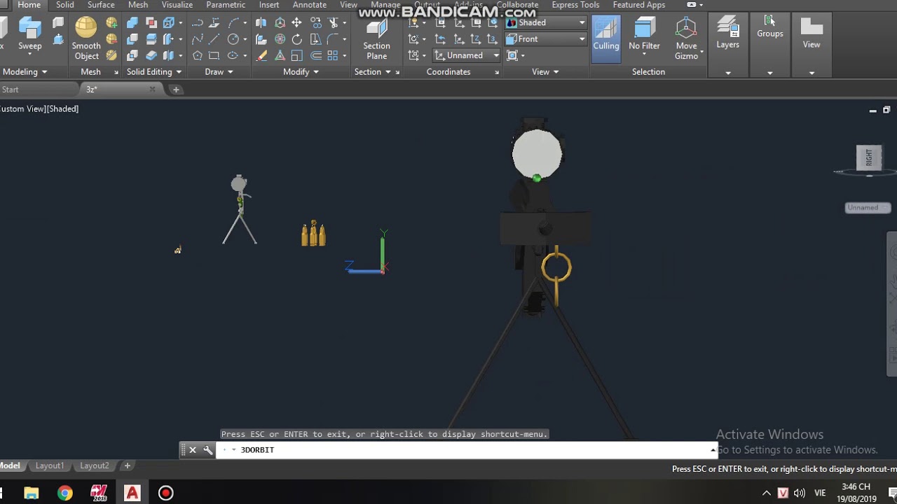 Barrett m107 gun drawing on autocad - YouTube