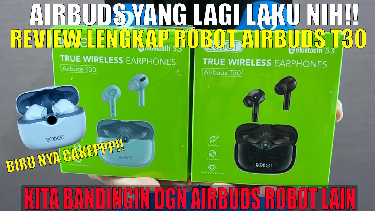 HANYA 100RIBUAN !! TWS ROBOT AIRBUDS T30 - TWS BLUETOOTH MURAH TERBAIK ...