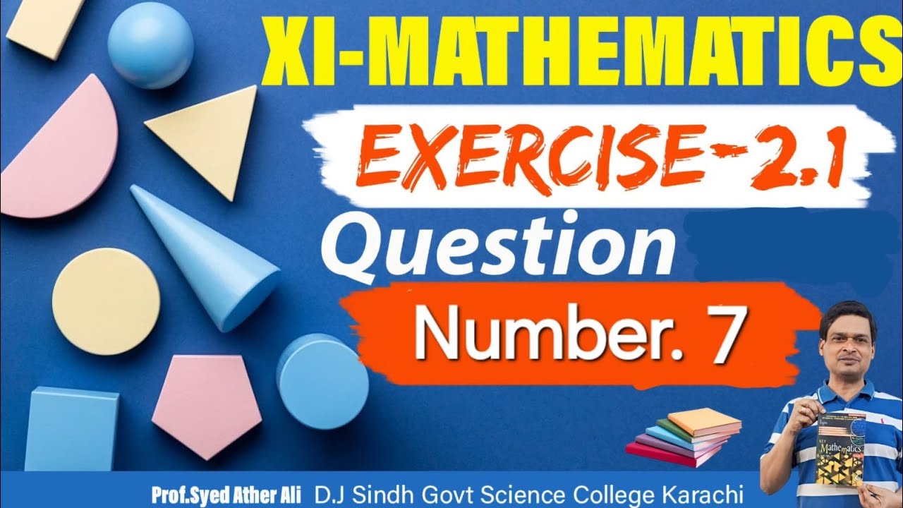 XI Mathematics chapter no 2 Ex.2.1 Q7 ii - YouTube