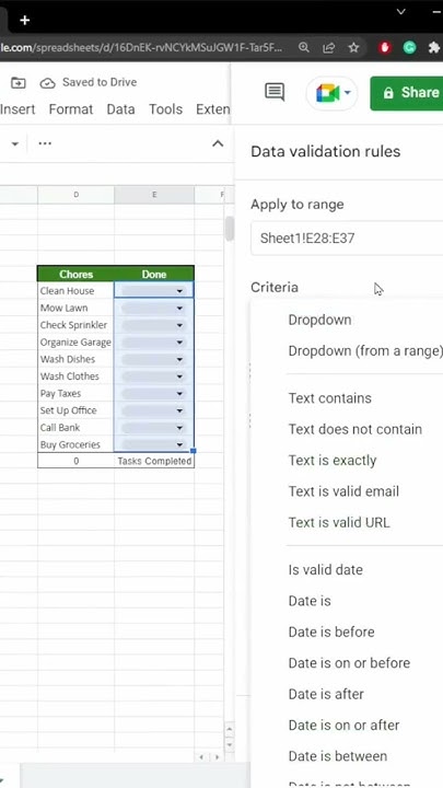 how to create Drop-down menu in Google sheets ? #googlesheets #dropdown ...