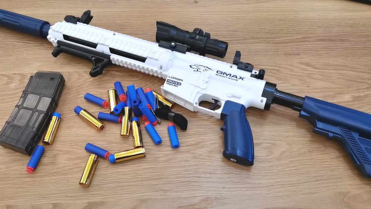 M416 Soft Bullet Toy Gun Review 2022 - Shell Ejecting Nerf Blaster - YouTube