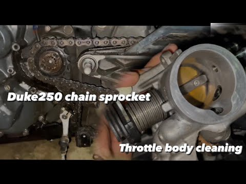 Duke 250 chain sprocket and throttle body cleaning🚀 - YouTube