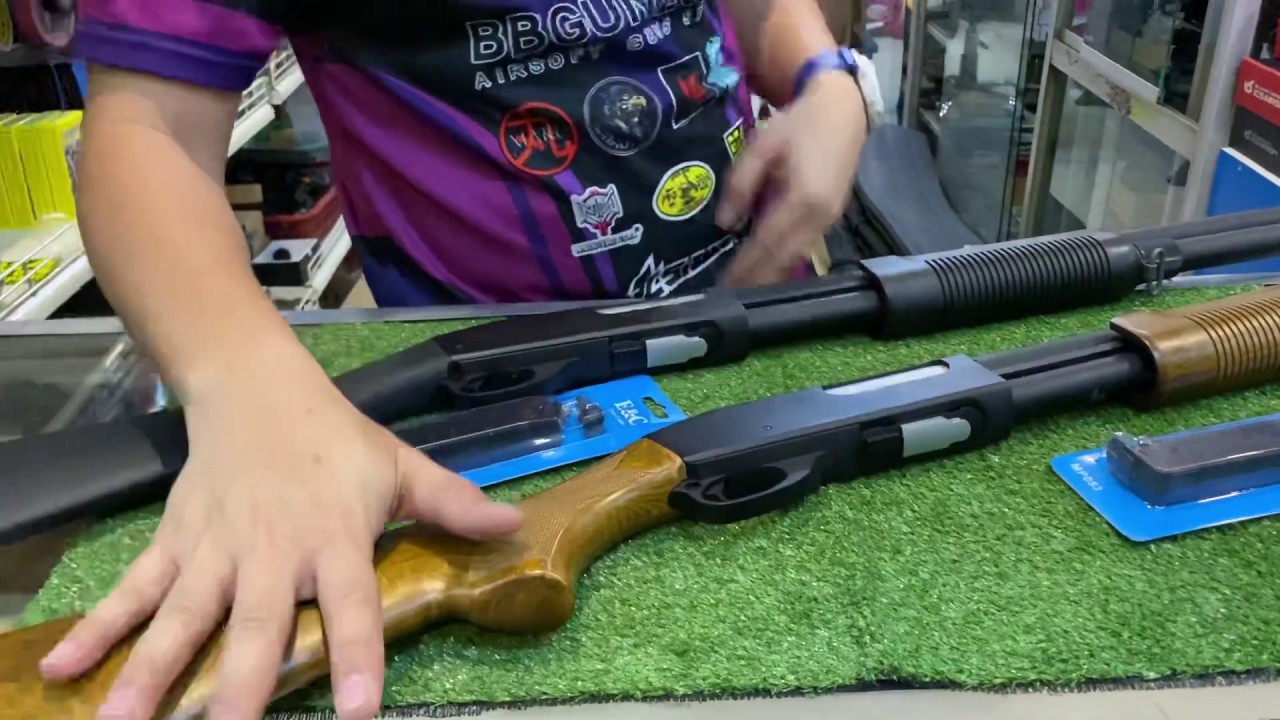 ทดสอบปืนลูกซองบีบีกัน CLASSIC ARMYรุ่น M870 TACTICCALท้ายพาสติก และ ...