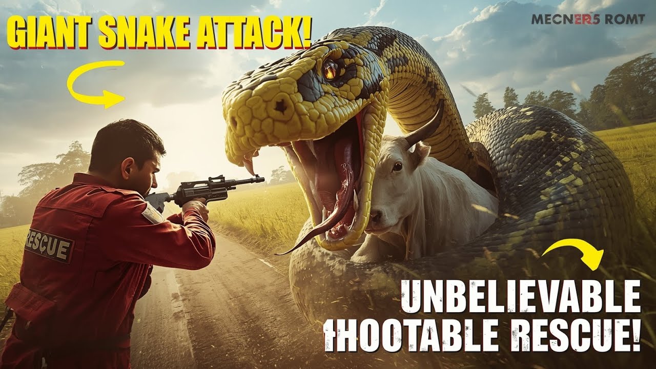 Giant Snake Attacks Cow | Real-Life Wildlife Rescue Story ...