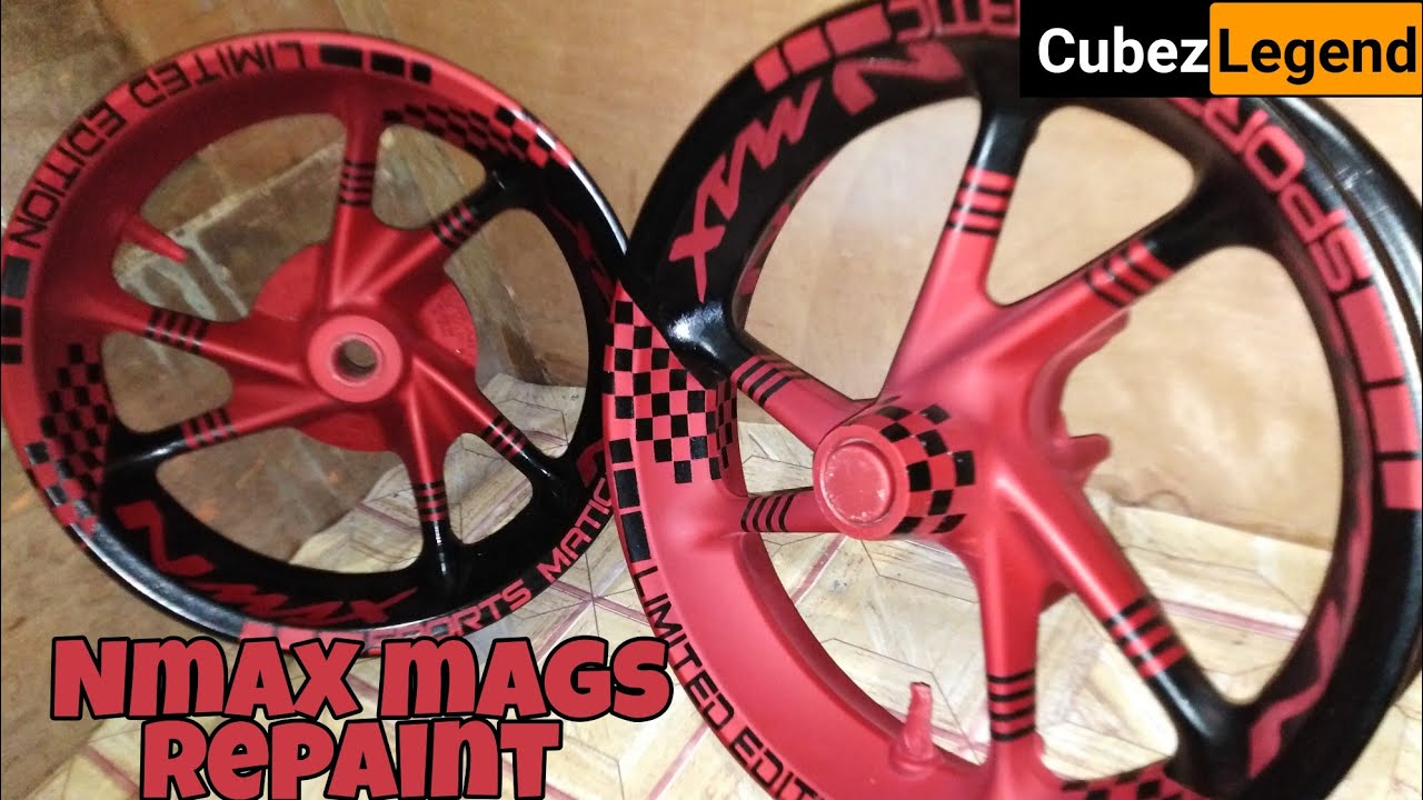 Nmax mags version 1 repaint black red matte finish - YouTube