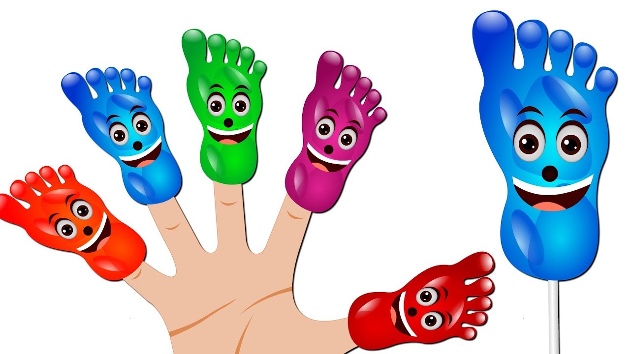 Finger Family Foot Lollipop Candy Family | Learning colors with foot ...