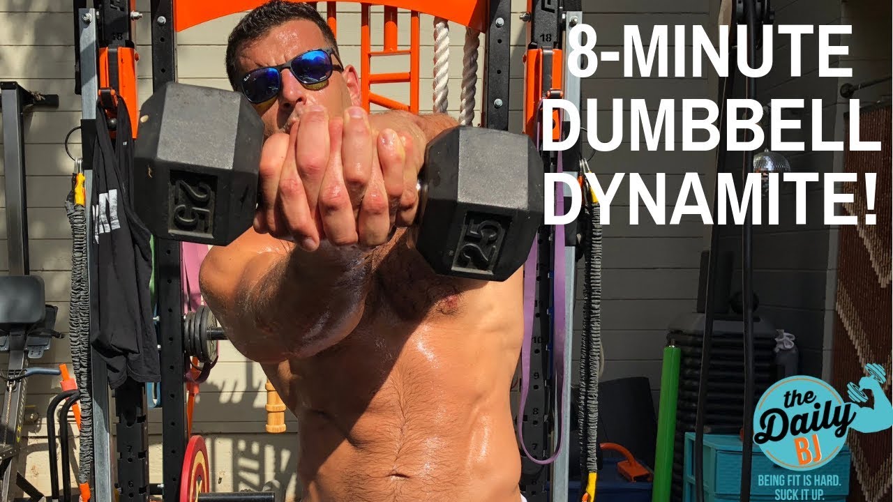 💥8-MINUTE DUMBBELL DYNAMITE! | BJ Gaddour Dumbbells Workout - YouTube