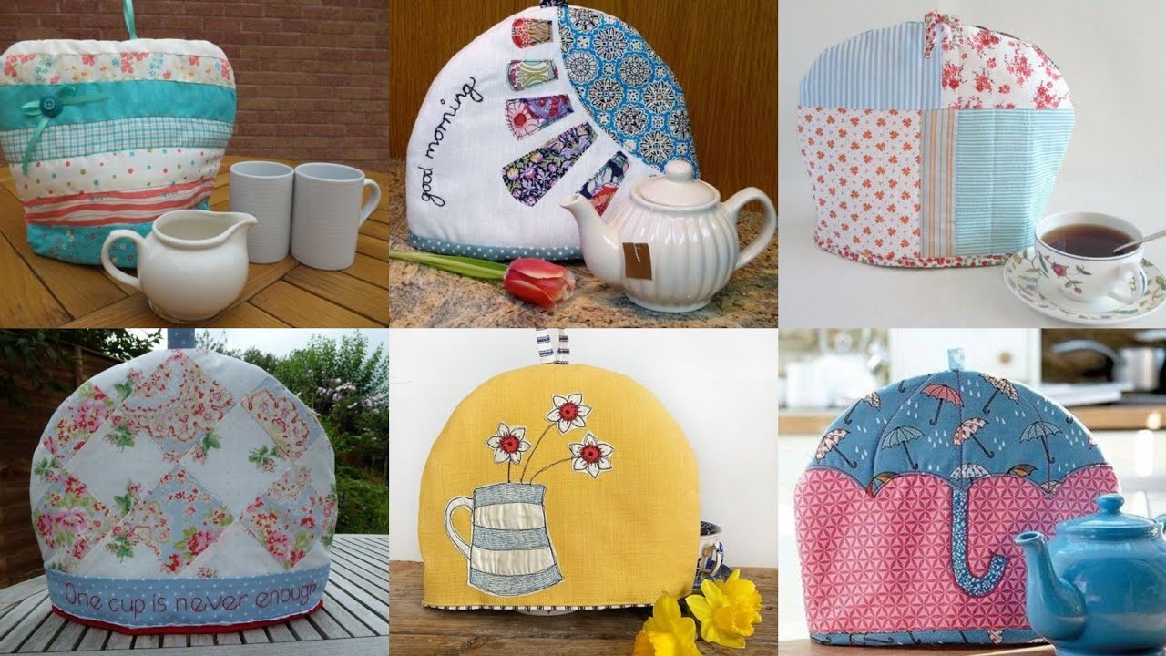 Simple patchwork quilted tea cosy design by pop up fashion 🌺 - YouTube