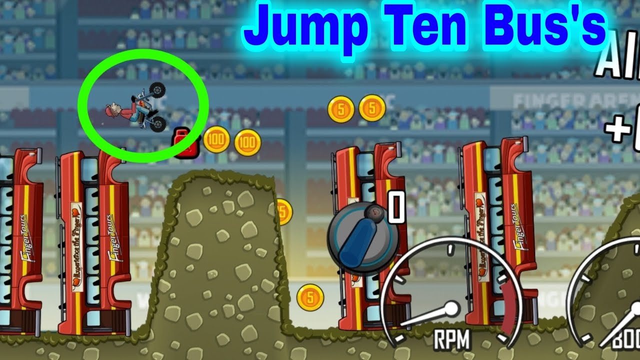 Back to Back Jump Ten Bus's | Hill Climb Racing Gameplay - YouTube