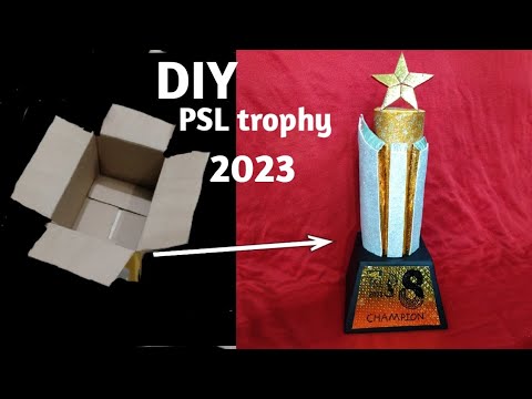 How to make PSL trophy 2023 at home | Trophy design 23 - YouTube