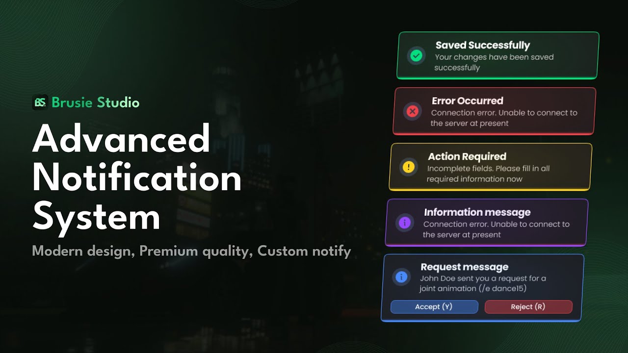 BS Advanced Notifications - FiveM Notifications for Servers - YouTube
